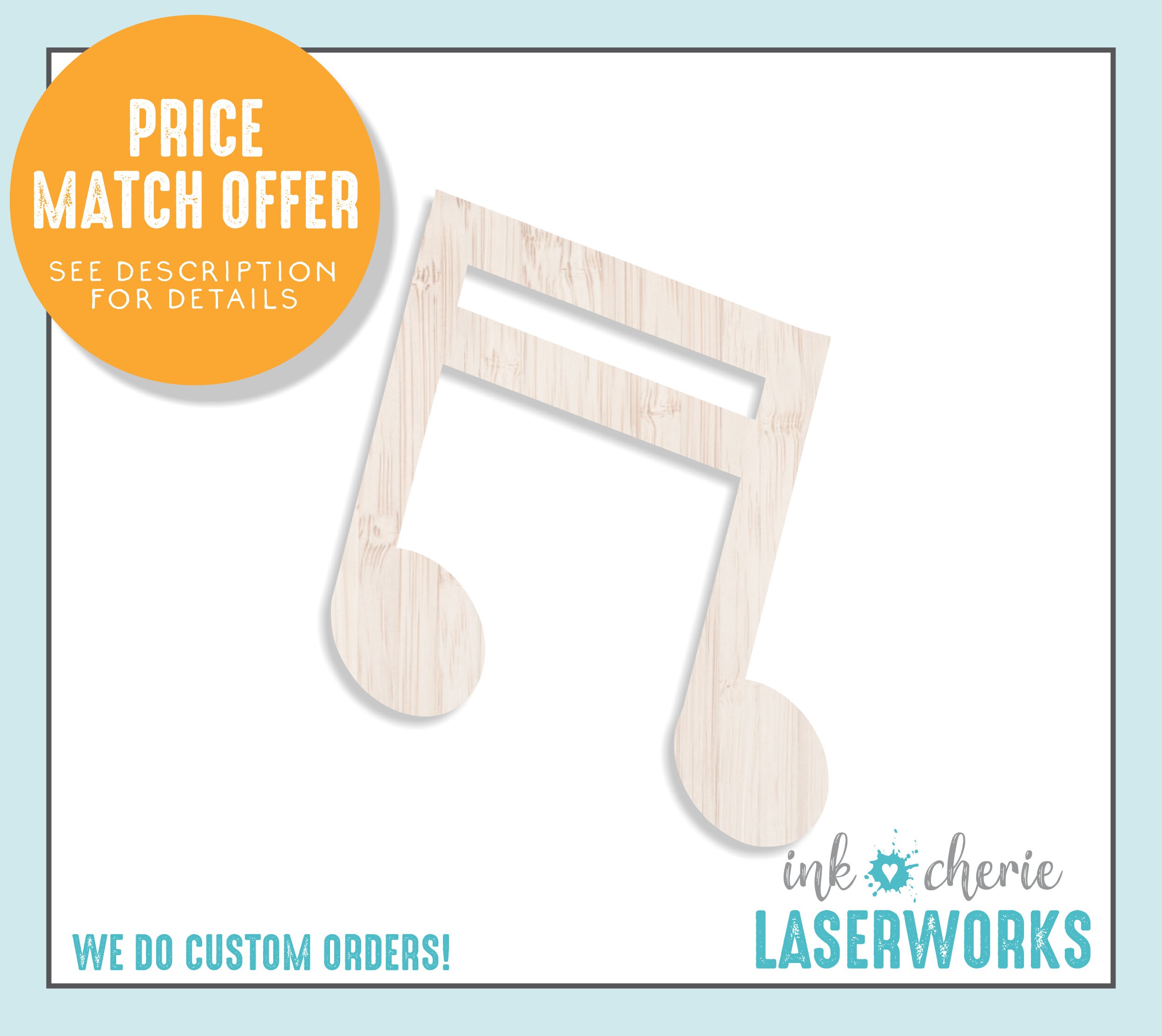 Craft Supplies & Tools Kids' Crafts Music Note wood shape wood cutouts ...