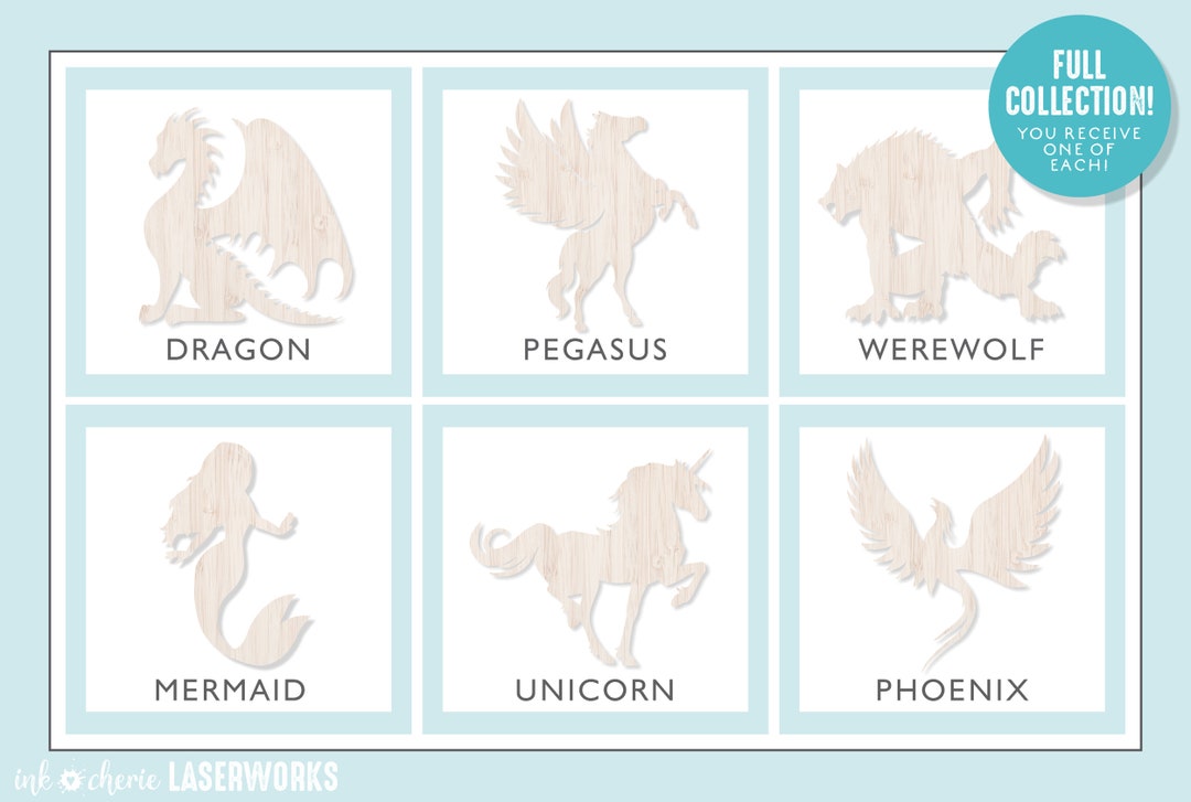 Fantasy Creature Cutout Shapes, Fantasy Crafting Shapes, Fantasy ...