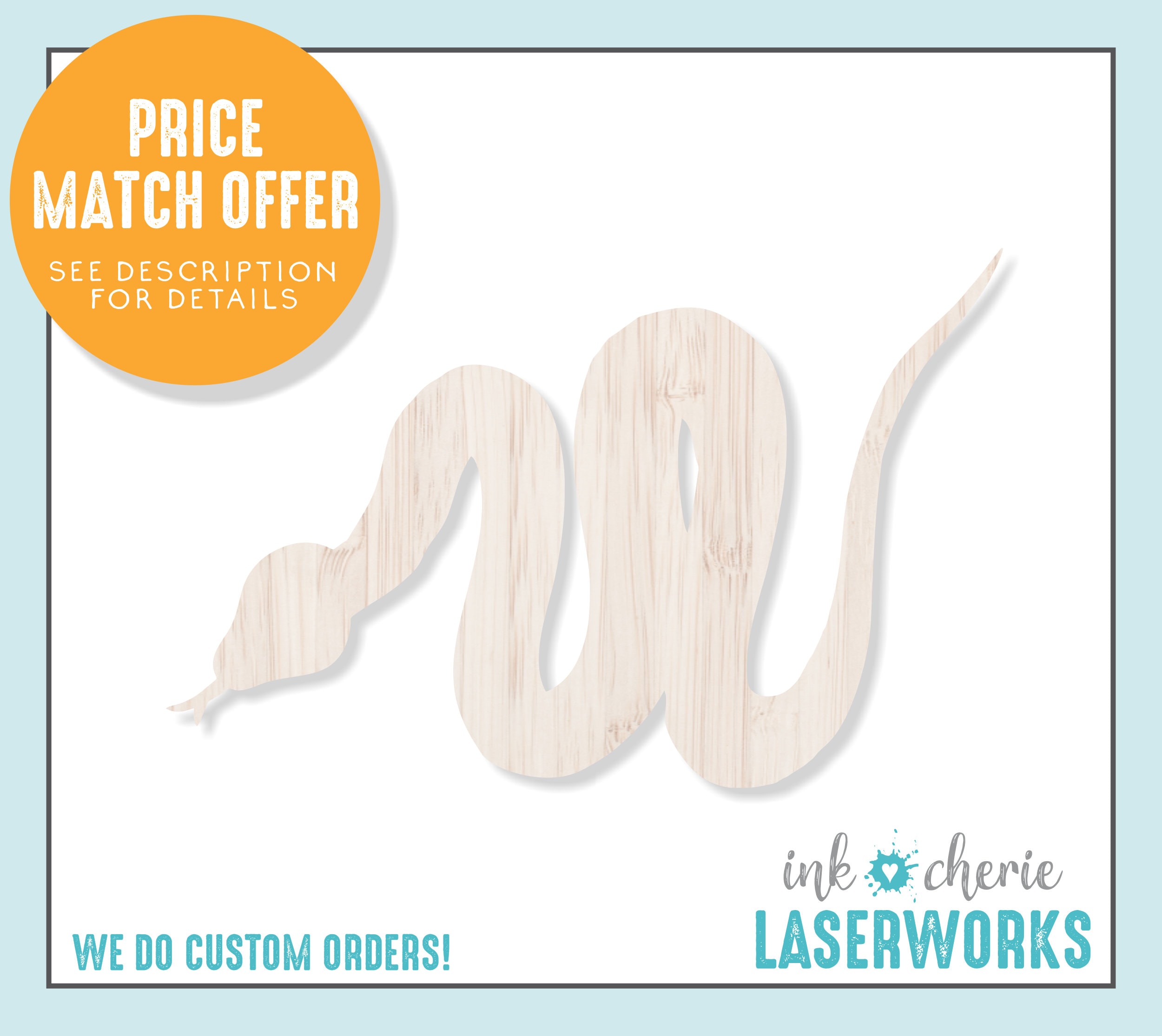 Python Snake Cutout Wooden Snake Shape Reptile Wall Hanging | Etsy