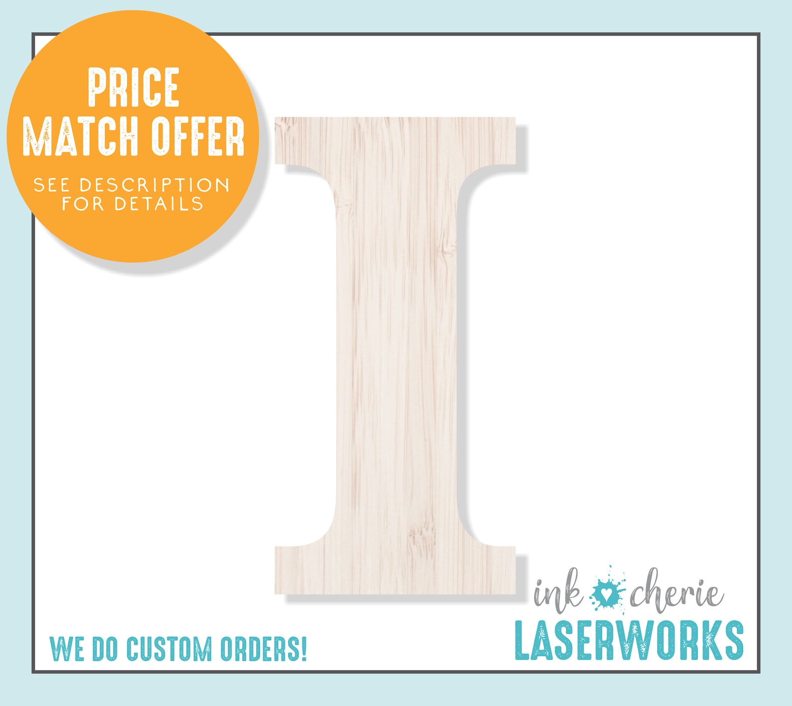 Letter I Cutout Shape Wood Alphabet Crafting Cutout DIY - Etsy