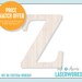 Letter Z Cutout Shape, Wood Alphabet Crafting Cutout, DIY Letter Wall ...