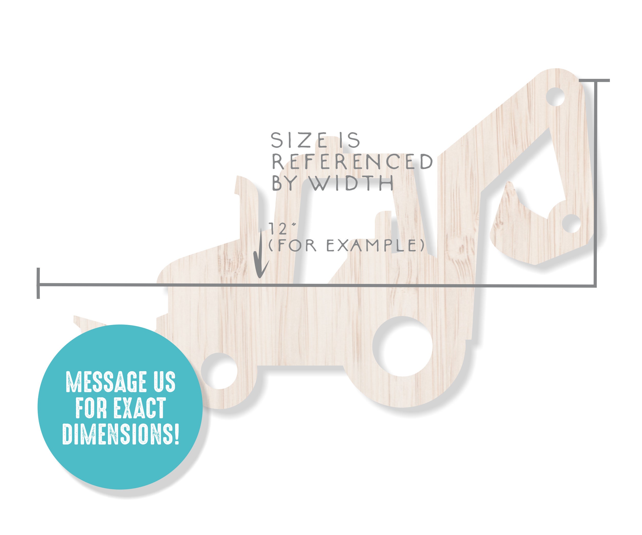 Construction Truck Cutout Backhoe Cutout Wood Laser Cut - Etsy
