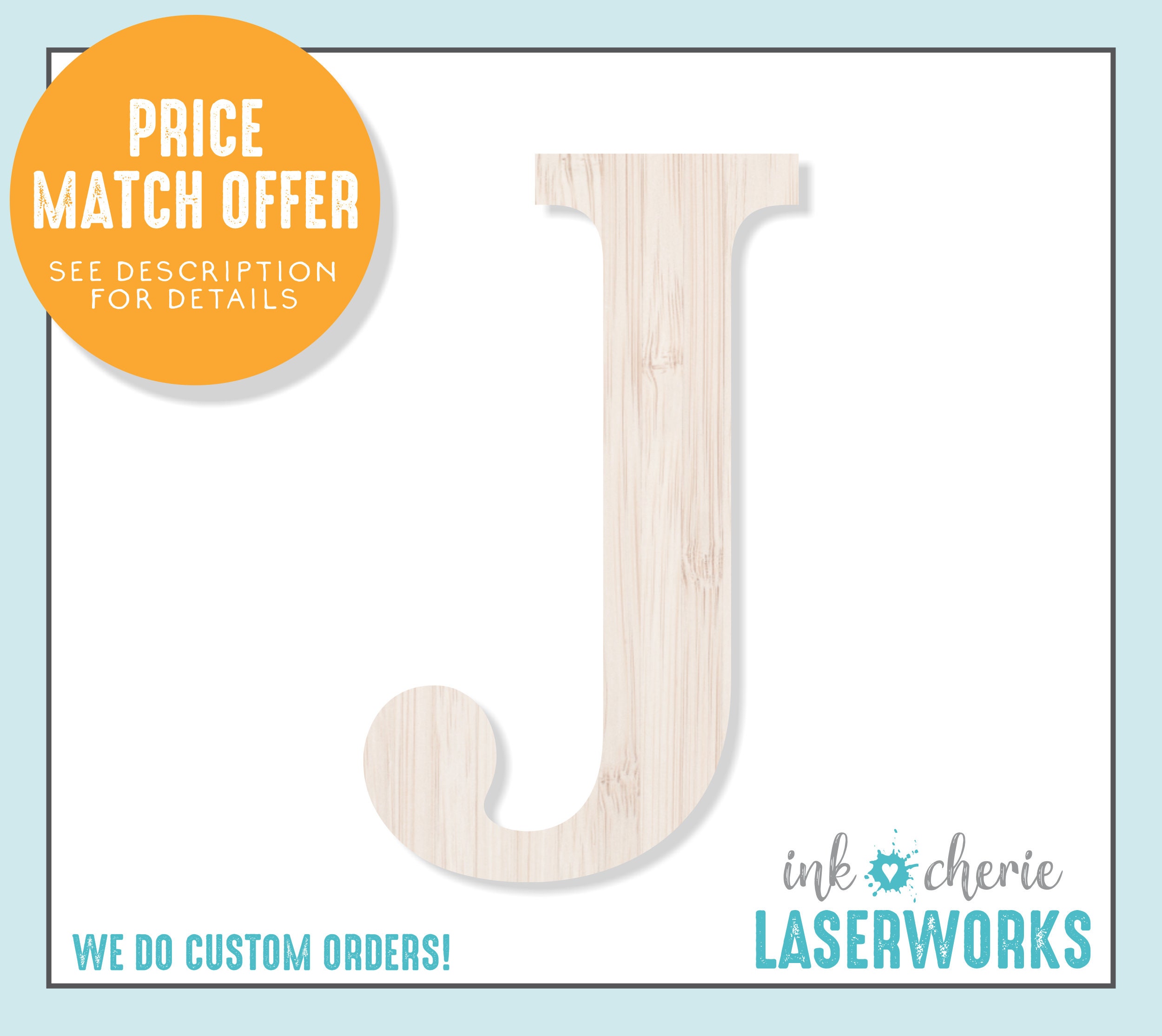 Letter J Cutout Shape Wood Alphabet Crafting Cutout DIY | Etsy