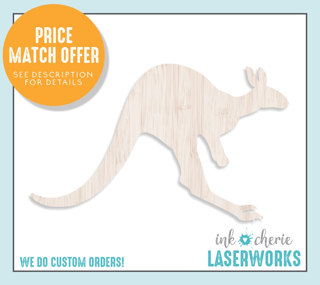 Kangaroo Wood Cutout Shape: Paintable Kids Craft - Etsy