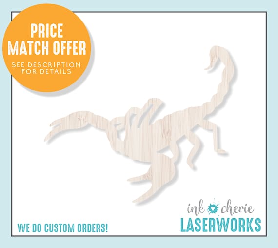 Wood Scorpion Shape Cutout Blank Wood Bug Scorpion Cutout - Etsy