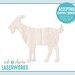 Goat Wood Cutout, Goat Crafting Shape, Farm Animal Cutout Shape for ...