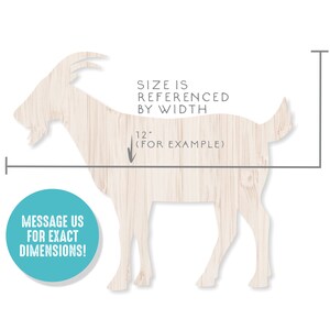 Goat Wood Cutout, Goat Crafting Shape, Farm Animal Cutout Shape for ...