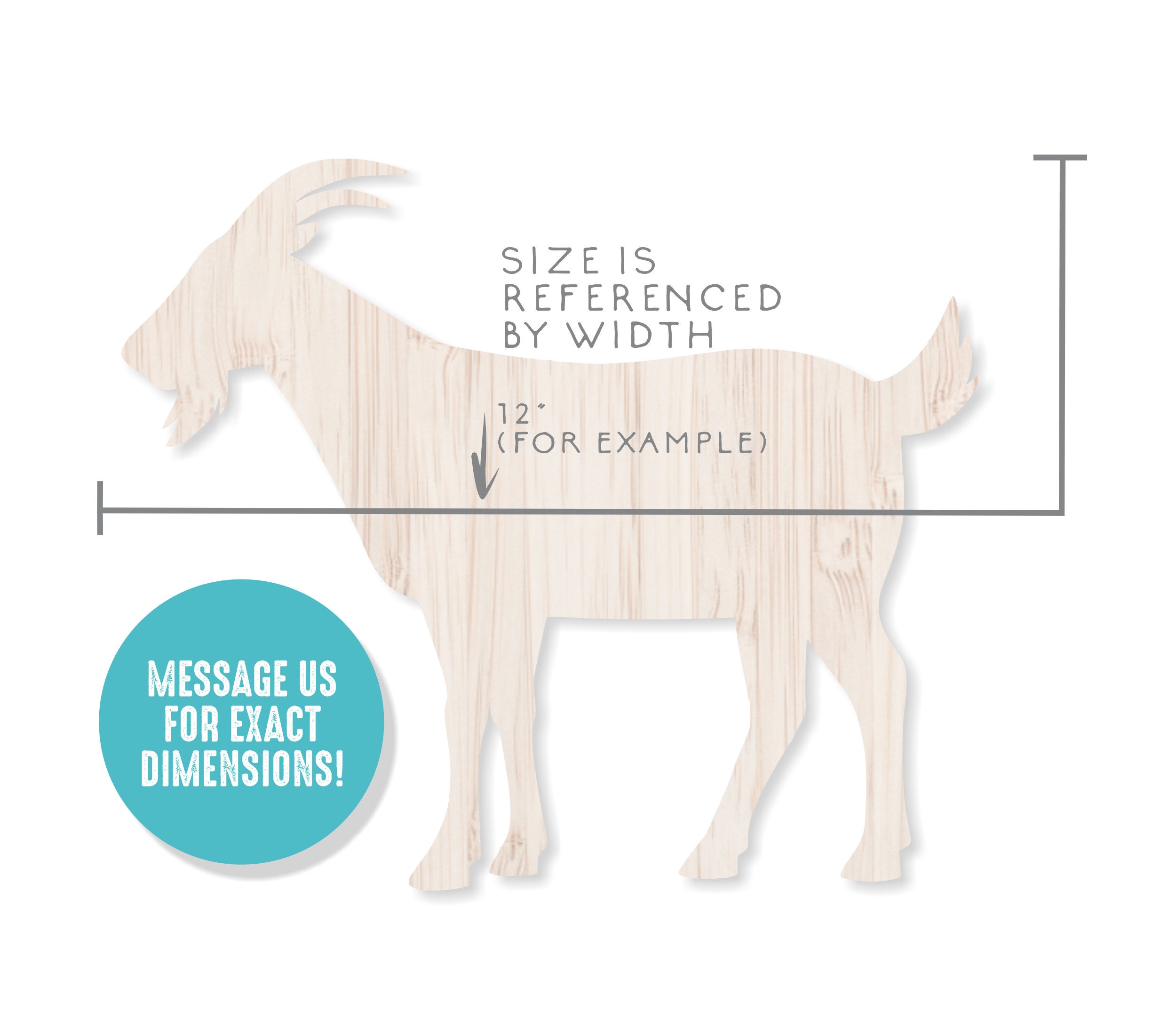 Goat Wood Cutout Goat Crafting Shape Farm Animal Cutout - Etsy