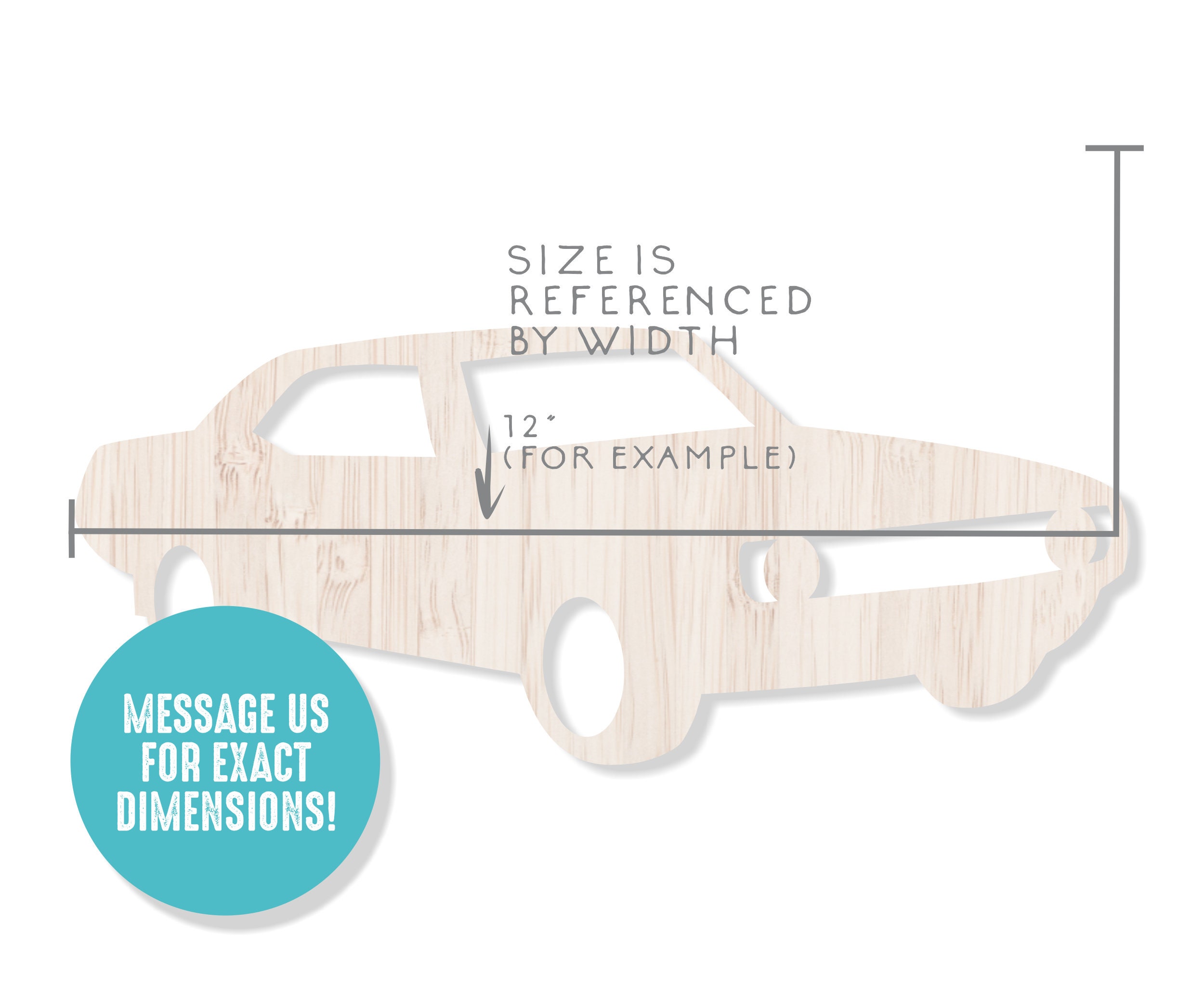 Muscle Car Shape Cutout Wooden Muscle Car Shape Car Cutout - Etsy