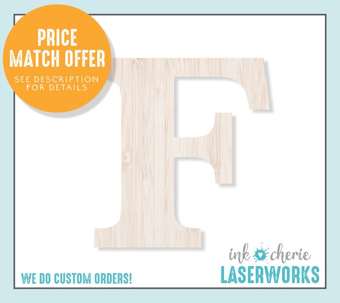 Letter F Cutout Shape, Wood Alphabet Crafting Cutout, DIY Letter Wall ...