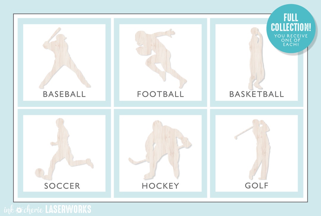 Sports Cutout Shapes, Sport Players Crafting Shape, Sport Shape ...