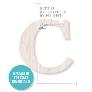 Letter C Cutout Shape, Wood Alphabet Crafting Cutout, DIY Letter Wall ...