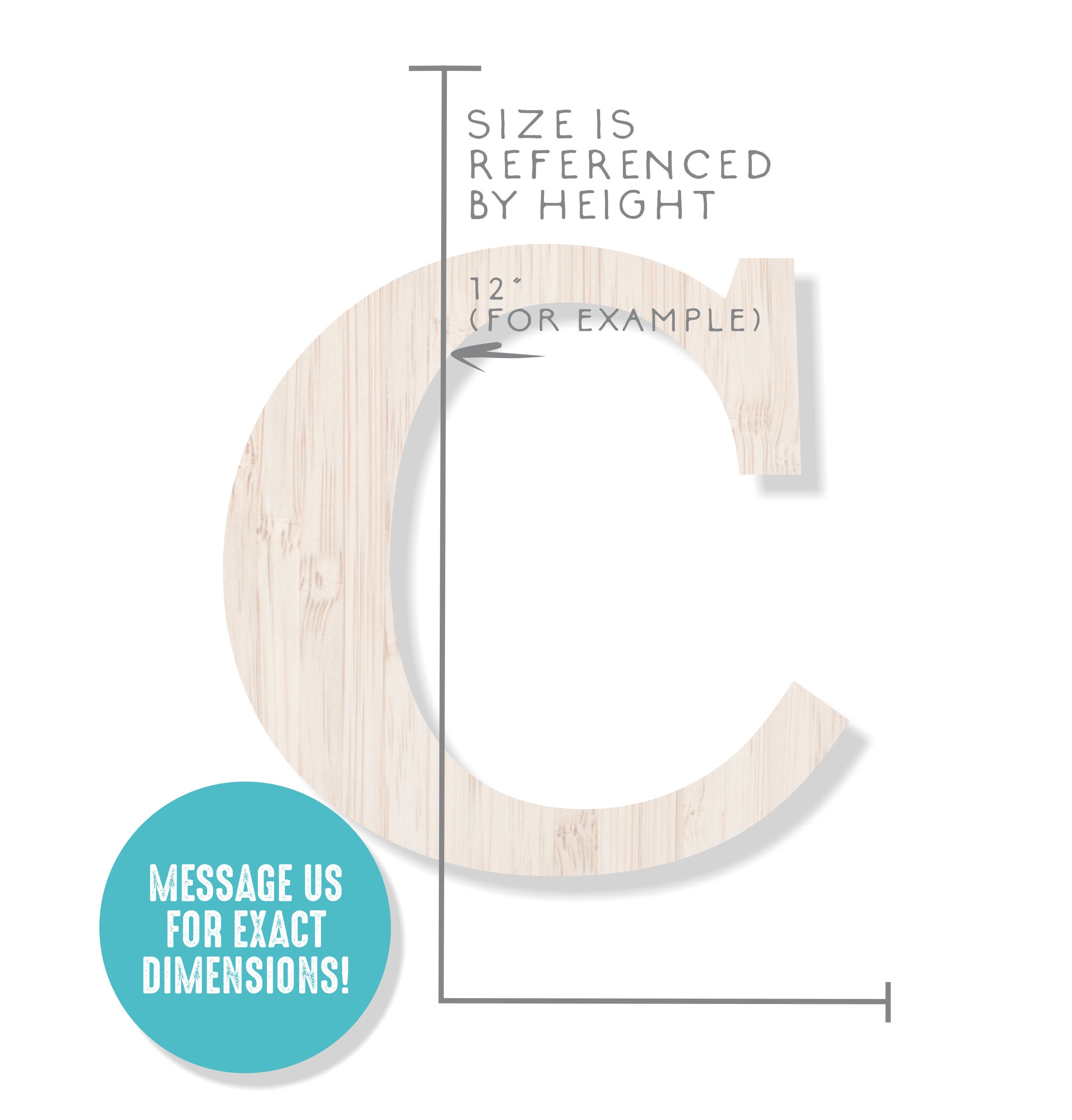 Letter C Cutout Shape Wood Alphabet Crafting Cutout DIY | Etsy