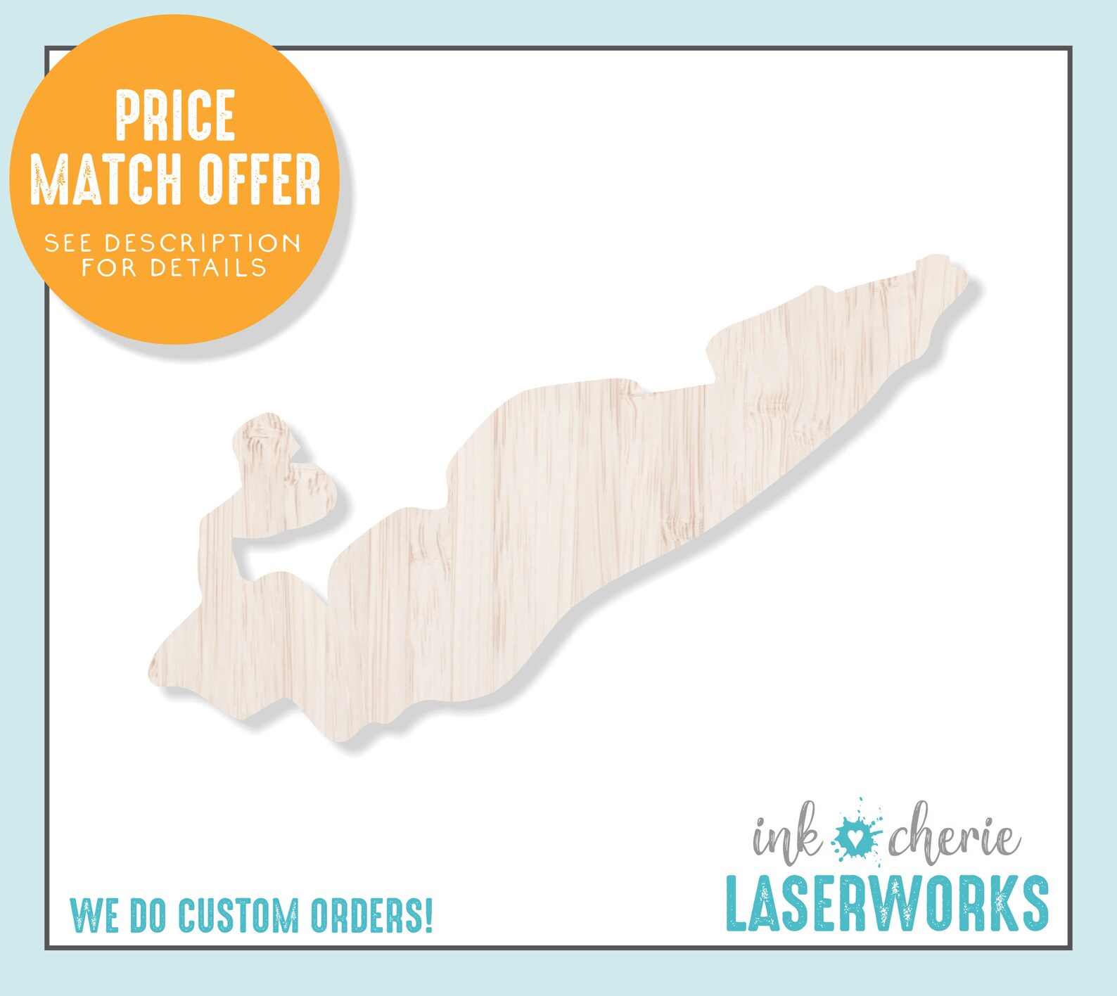 Lake Erie Shape, Lake Erie Outline Silhouette, Wood Lake Erie Cutout ...