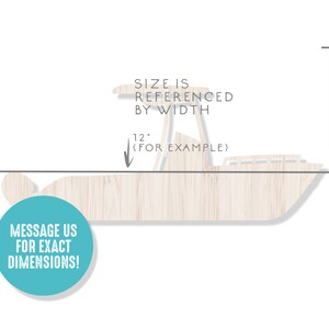 Wooden Fishing Boat Cutout, Fishing Boat Shape, Wood Shape Cutout, DIY ...