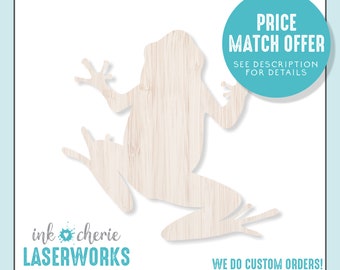 10x Wooden Red Eyed Tree Frog Craft Shapes 3mm Plywood Rainforest ...