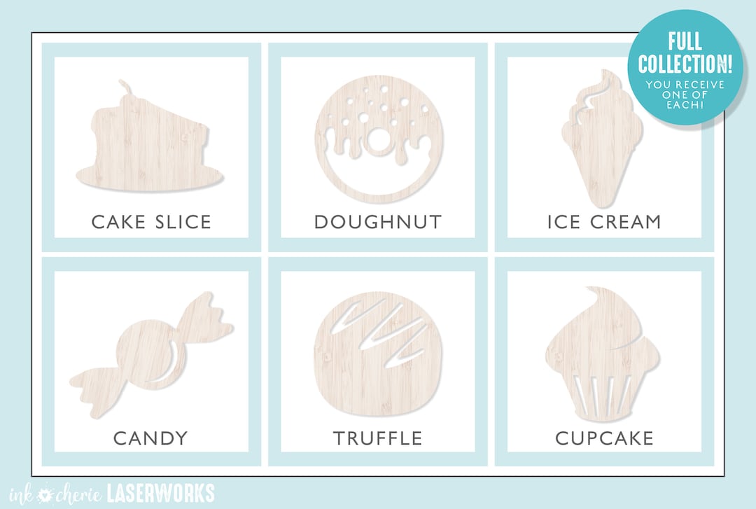 Sweets Shapes Collection, Sweet Shapes Pack, Crafting Shapes Pack ...
