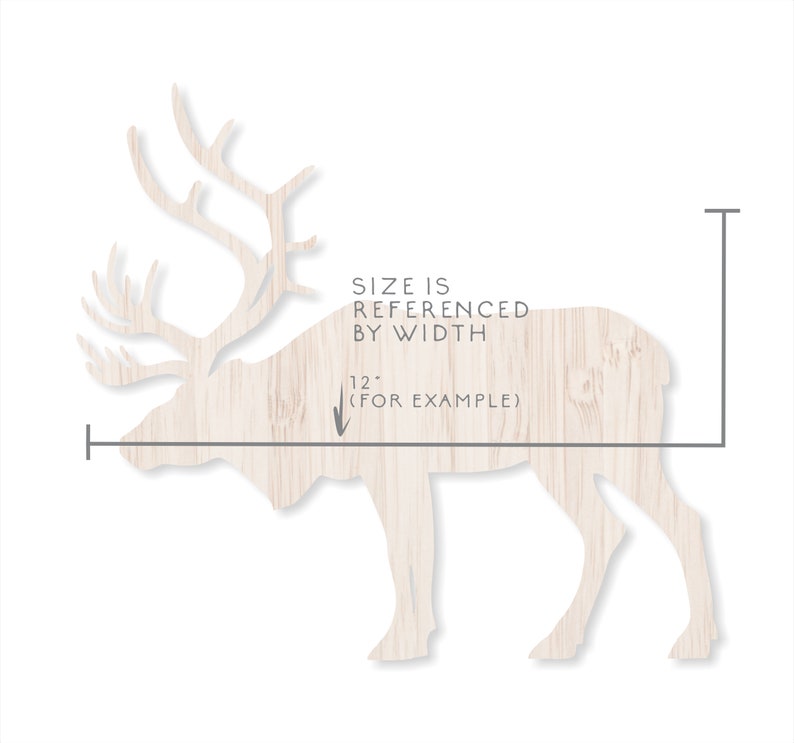 Wood Elk Deer Cutout Wooden Craft Supplies Wood Crafting | Etsy