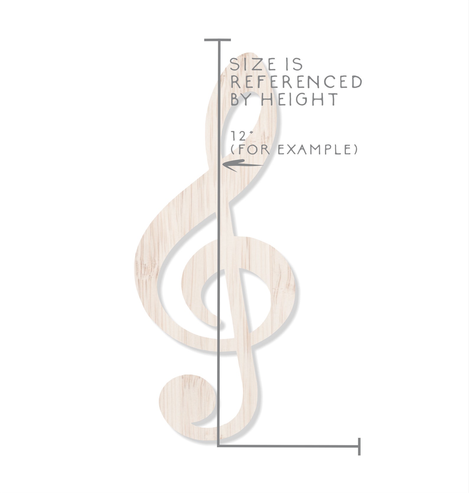 Wood Treble Clef Cutout Wooden Craft Supplies Wood Crafting - Etsy