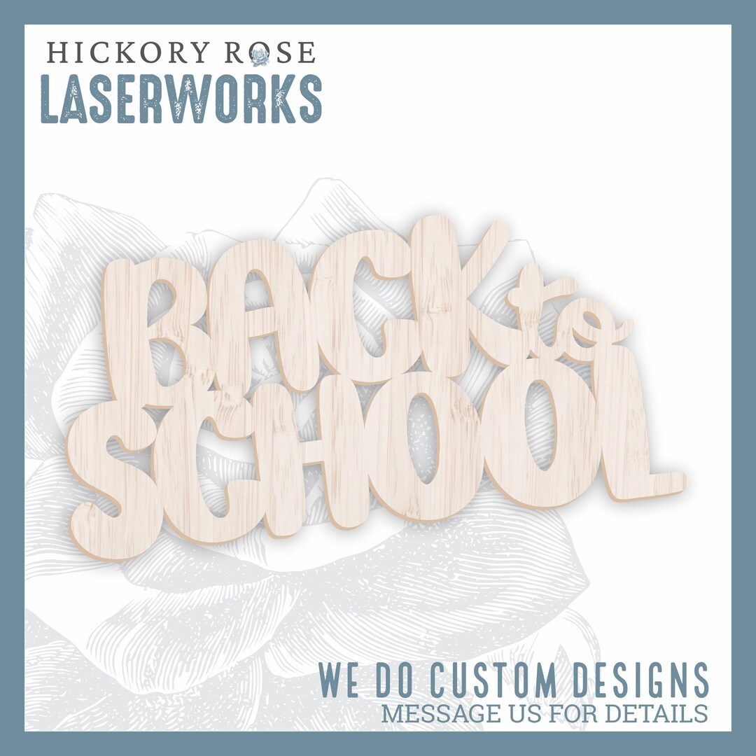 Back to School Crafts, Wood School Cutout Shapes, Laser Cut Craft ...