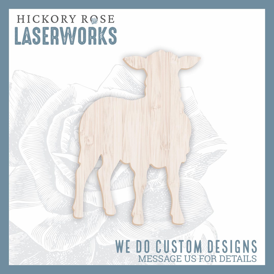 Wooden Lamb Cutout: 1/4" Birch Wood Craft Shape - Etsy