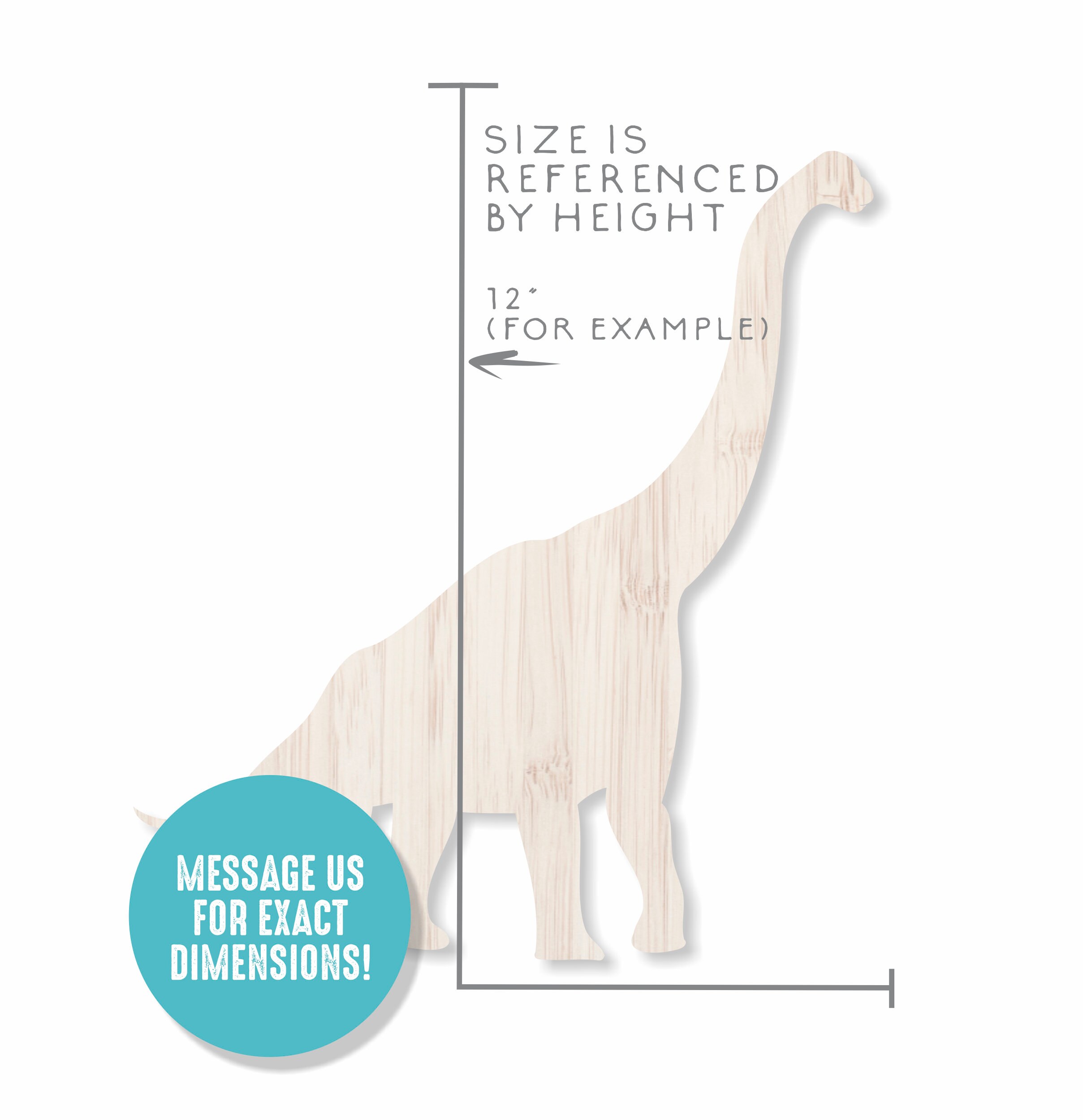 Long Neck Dinosaur Cutout Bronto Dinosaur Shape Dinosaur | Etsy