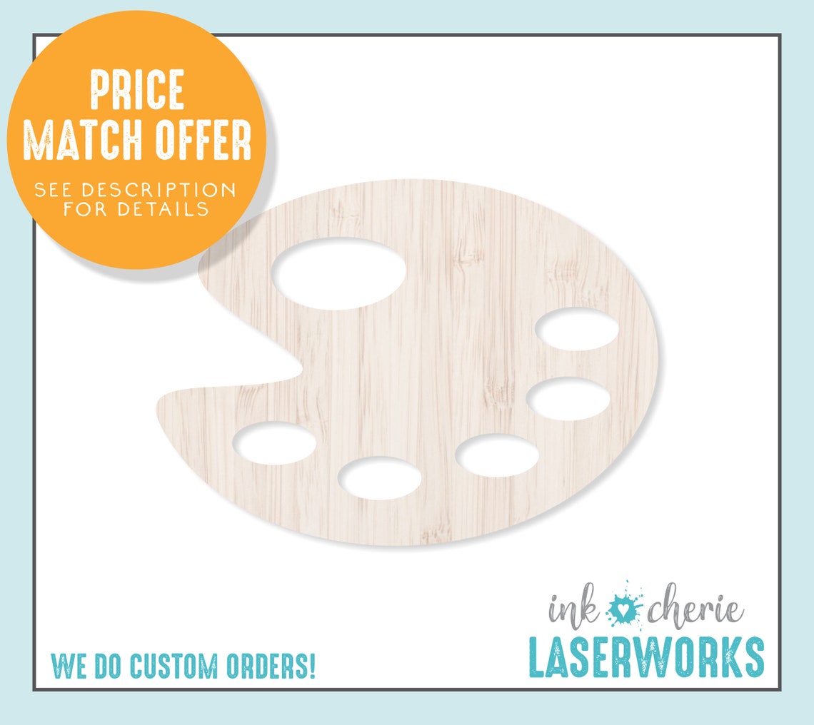 Paint Pallet Shape Art Cutout Shape Art Pallet Wooden Shape - Etsy