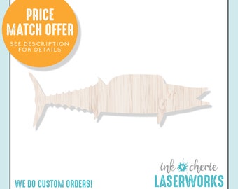 Fish Skeleton Laser Cut Out Unfinished Wood Shape Craft Supply FSH41 - Etsy