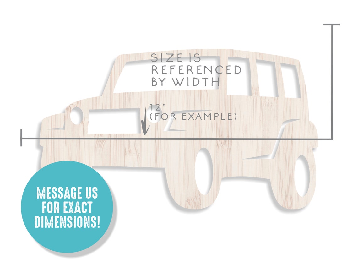 Vehicle Cutout Jeep Cutout Shape Paintable Car Cutout Kids | Etsy