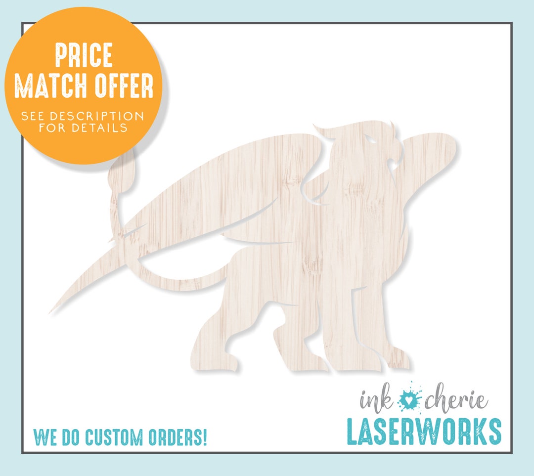 Wooden Griffin Cutout, Fantasy Creature Shapes, Wood Shape Cutout, DIY ...