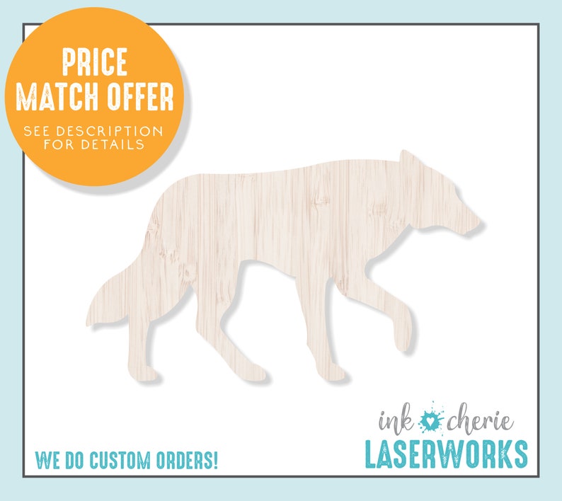 Wood Wolf Shape Cutout Blank Wood Wolf Wolf Cutout Wolf - Etsy