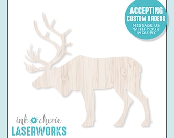 ELK Unfinished Wooden Craft Shape, Do It Yourself, Wooden Elk Cutout ...