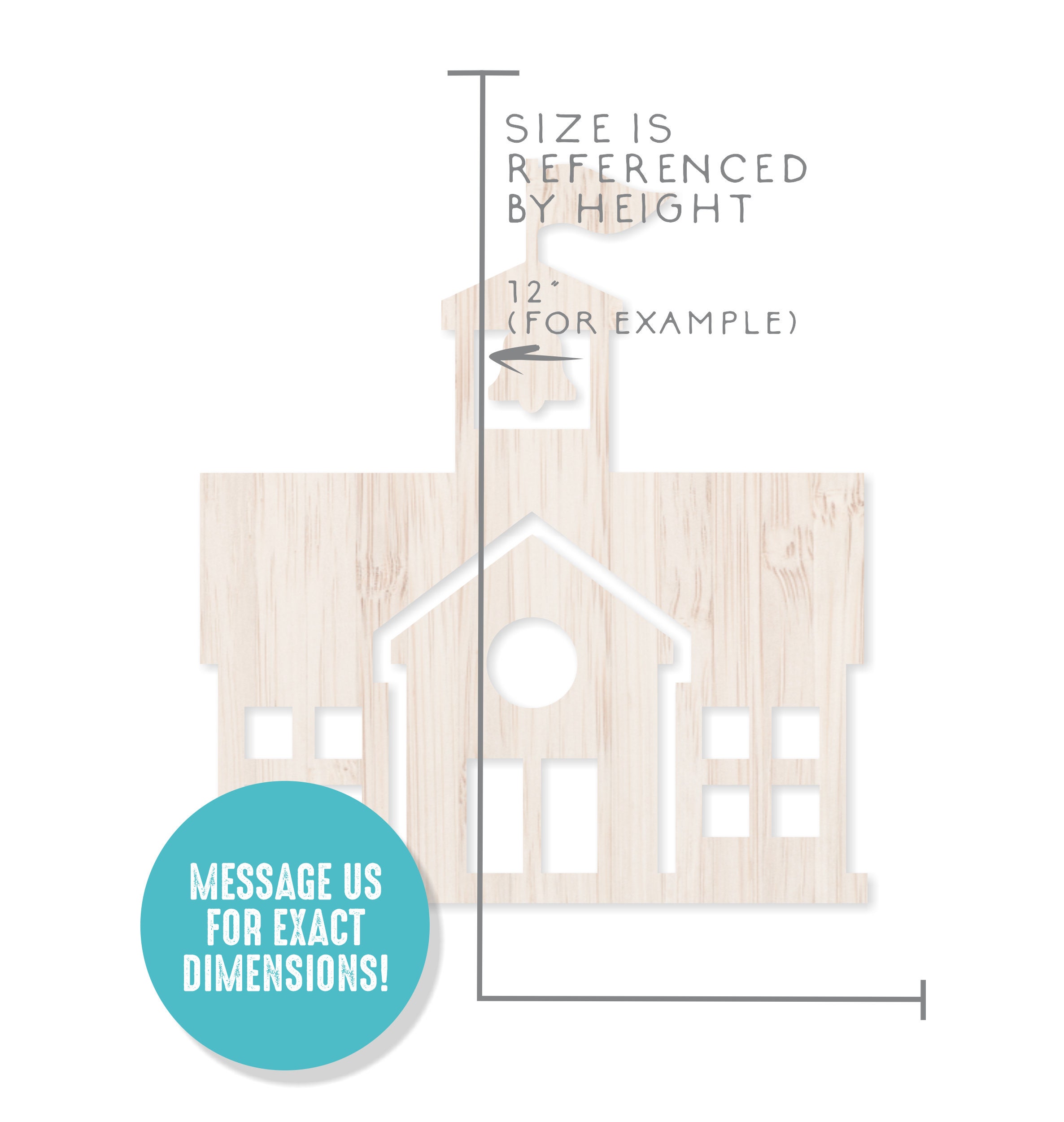 Schoolhouse Cutout School Wall Art Decor Wood Laser Cut - Etsy