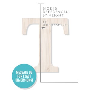 Letter T Cutout Shape, Wood Alphabet Crafting Cutout, DIY Letter Wall ...