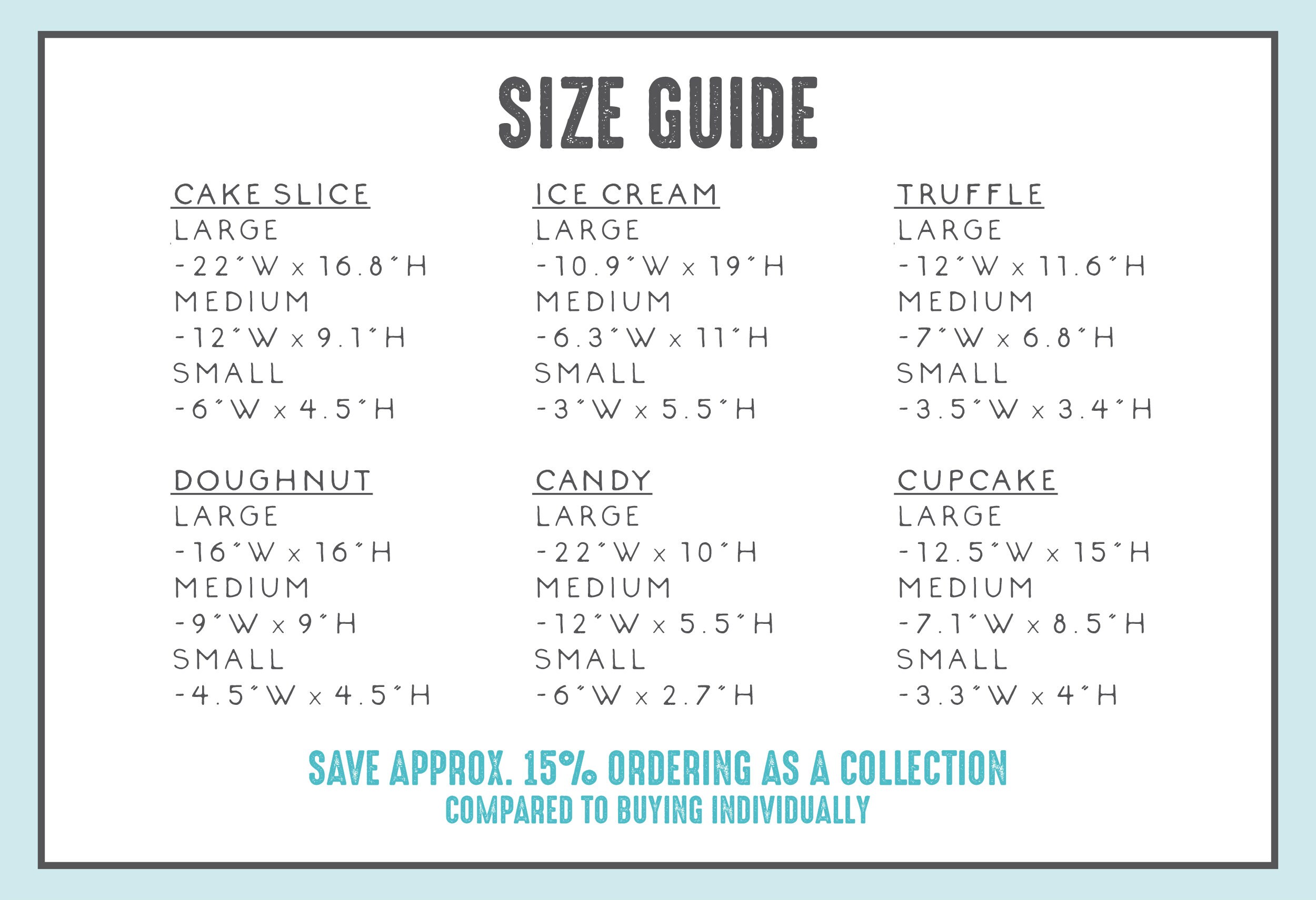 Sweets Shapes Collection Sweet Shapes Pack Crafting Shapes | Etsy