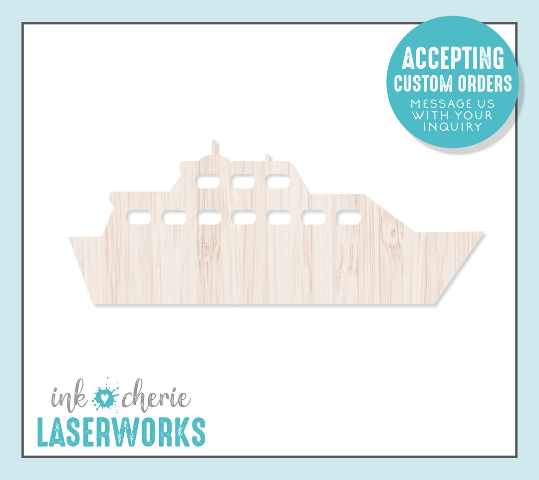 Wood Yacht Boat Cutout, Wooden Craft Supplies, Wood Crafting Shapes ...