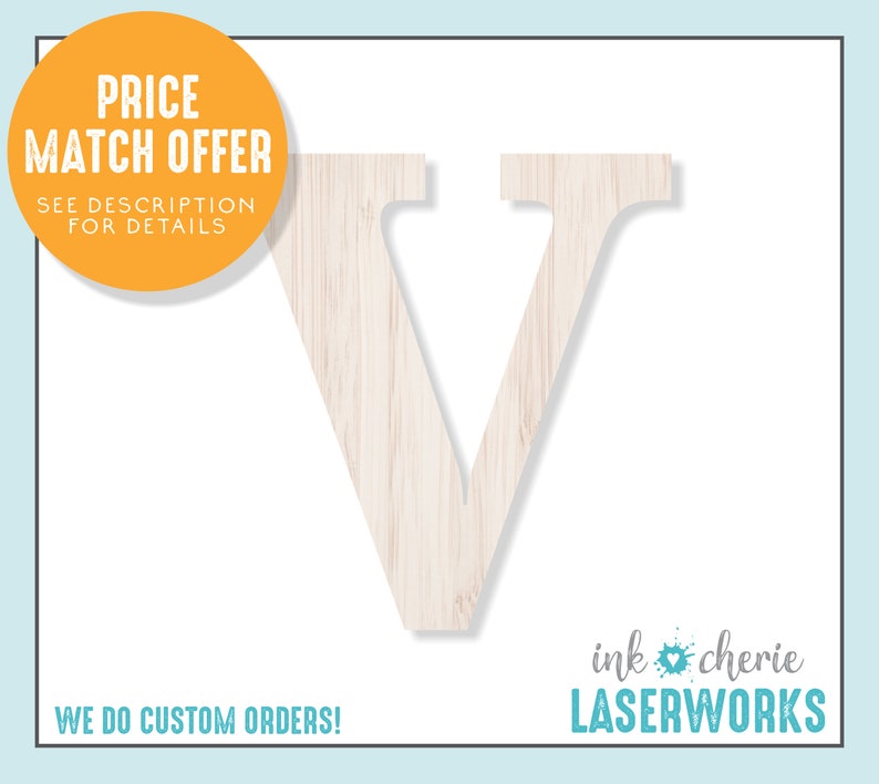 Letter V Cutout Shape Wood Alphabet Crafting Cutout DIY - Etsy