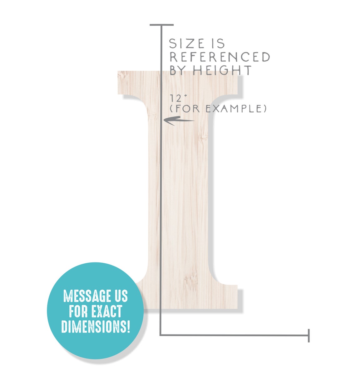 Letter I Cutout Shape Wood Alphabet Crafting Cutout DIY | Etsy