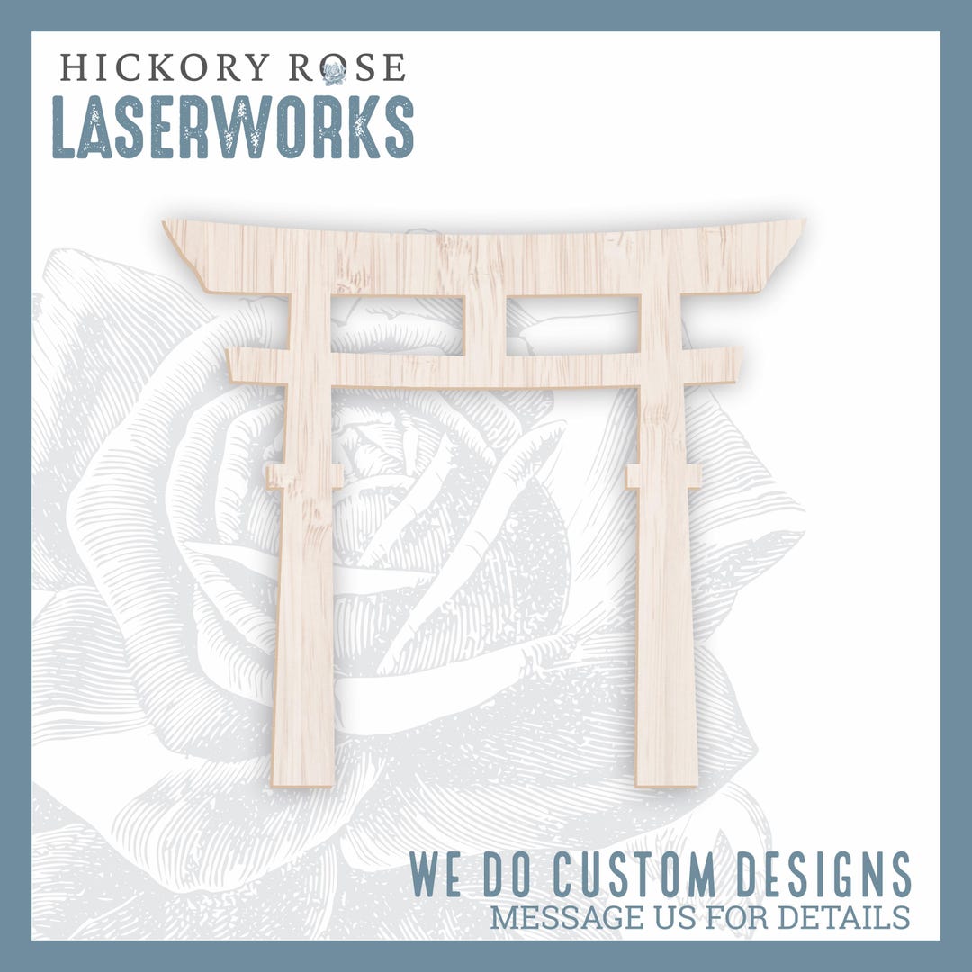 Wooden Japanese Torii Gate, Laser Cut Wood Craft Shape, Japanese Crafts ...