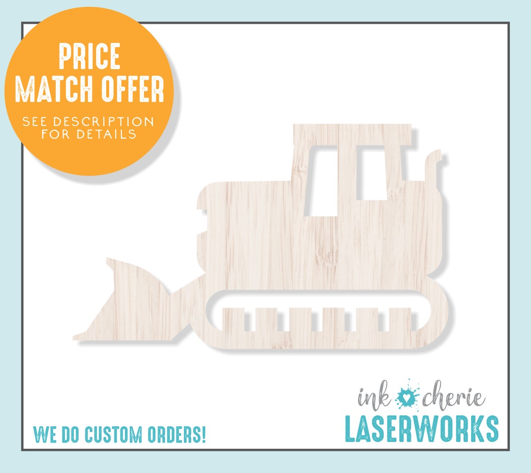 Construction Truck Cutout, Digger Machine Cutout, Wood Laser Cut Shape ...