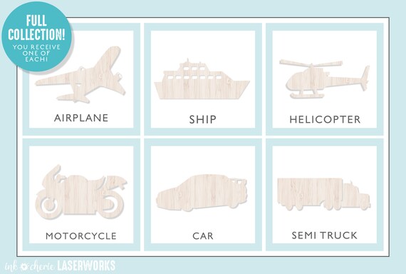 Travel Theme Cutout Shapes Transportation Crafting Shapes - Etsy