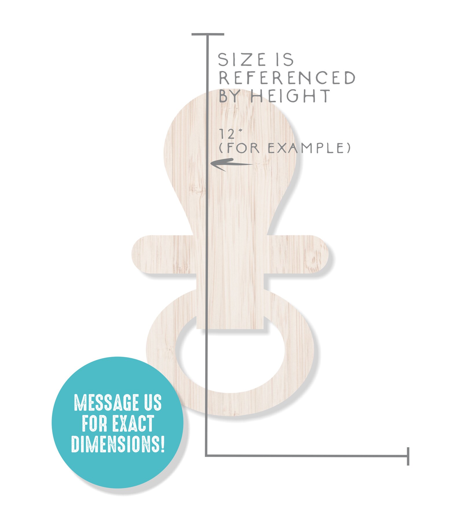 Baby Pacifier Cutout Shape Pacifier Shape Baby Crafts Blank - Etsy