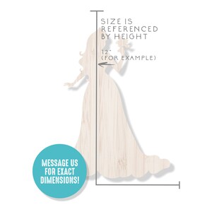 Princess Shape Cutout, Wood Princess Crafting Shape, Blank Shape ...