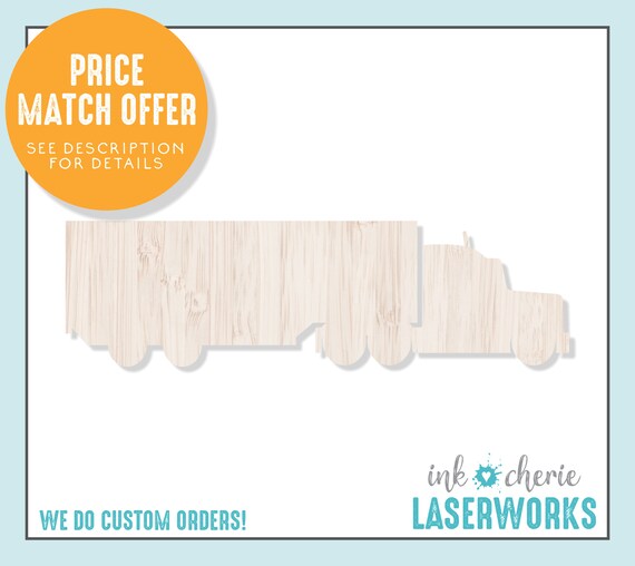Wood Semi Truck Cutout Blank Wood Truck Semi Truck Shapes | Etsy