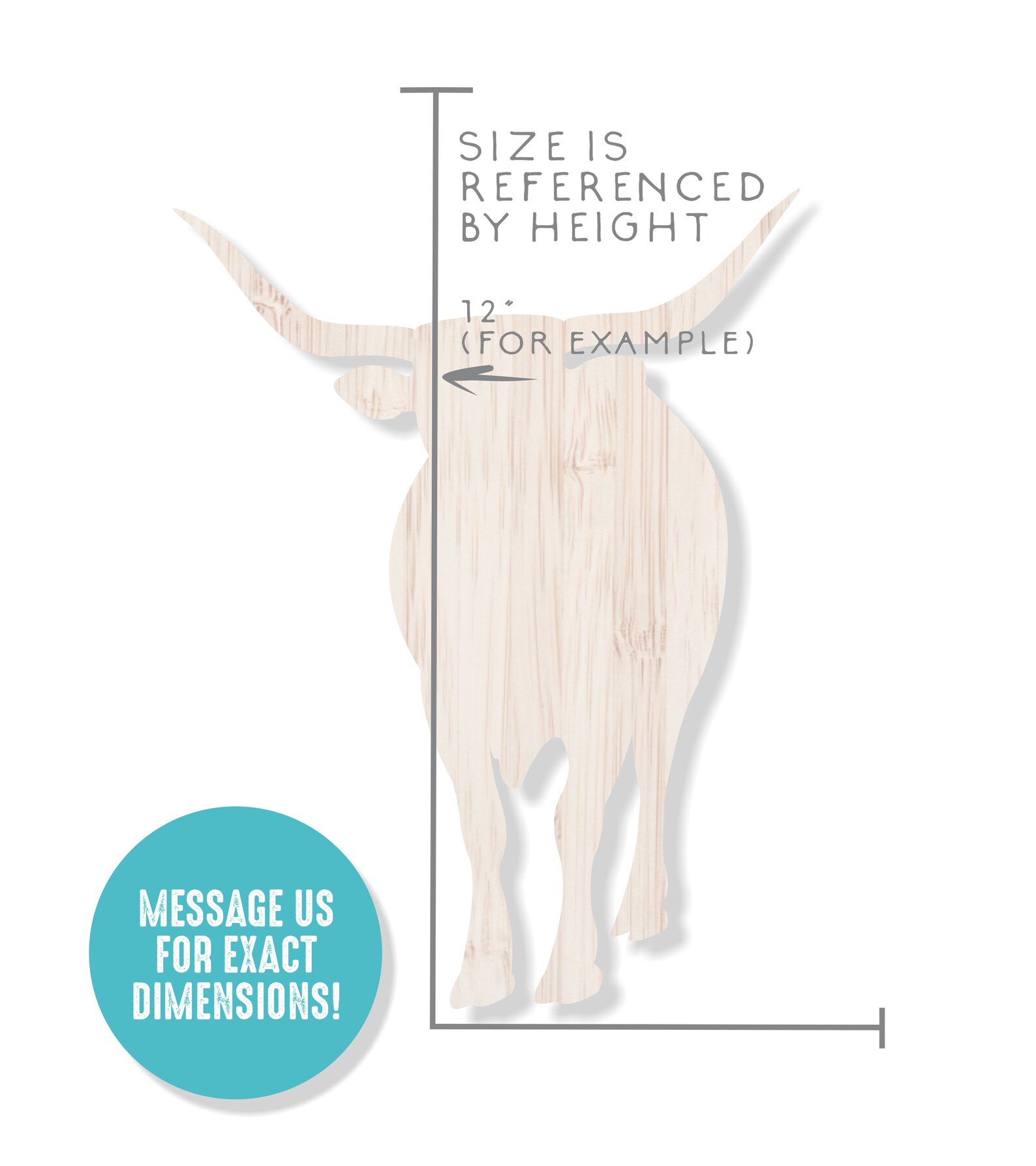 Longhorn Cutout Shape Wooden Longhorn Cow Cutout Wood Cow - Etsy