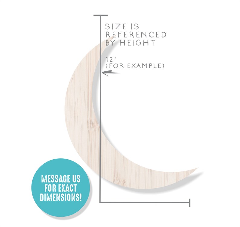 Wood Moon Cutout Wooden Craft Supplies Wood Crafting Shapes | Etsy