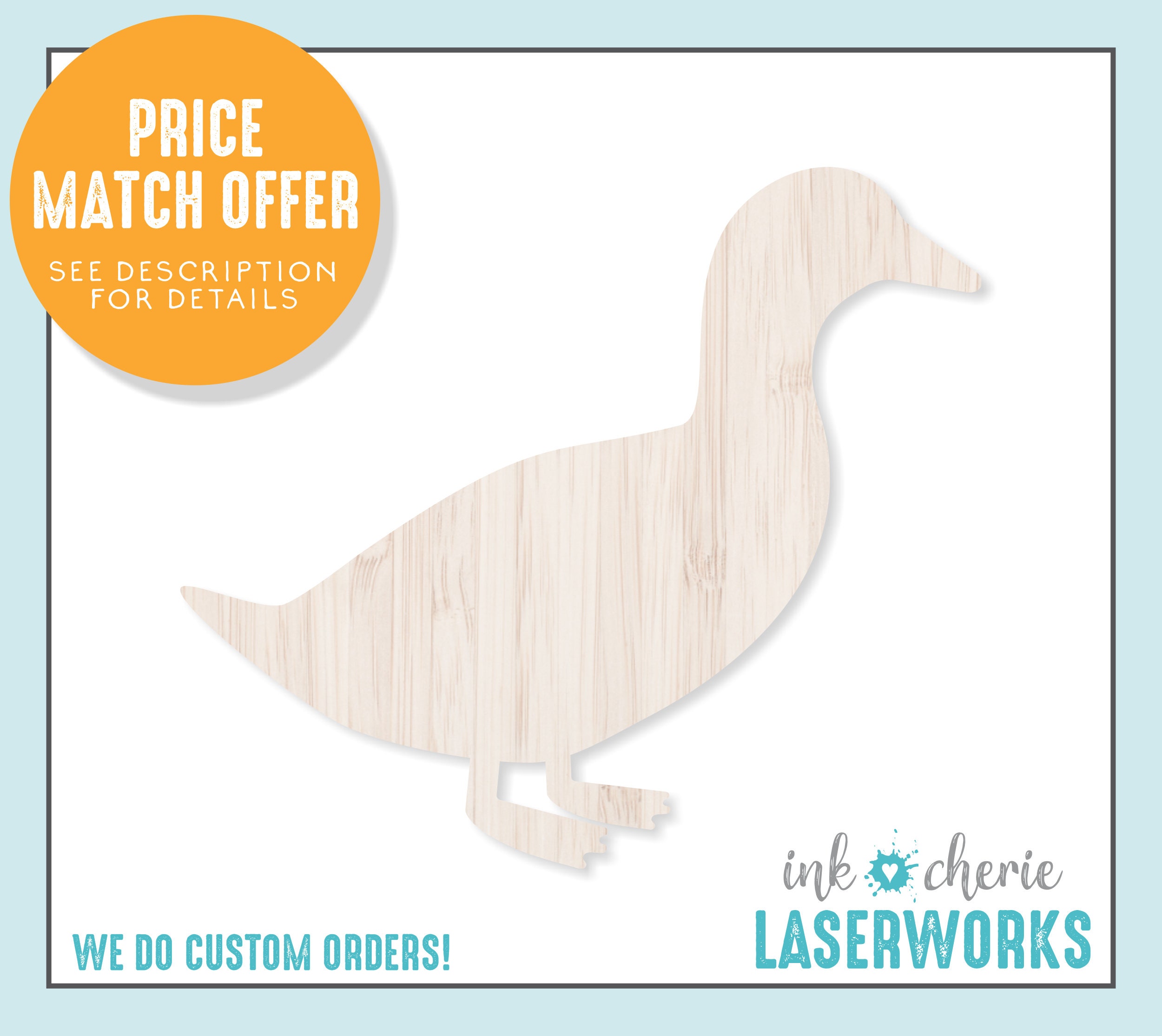 Wooden Duck Shape Wood Duck Cutout Blank Wood Animal Shape | Etsy