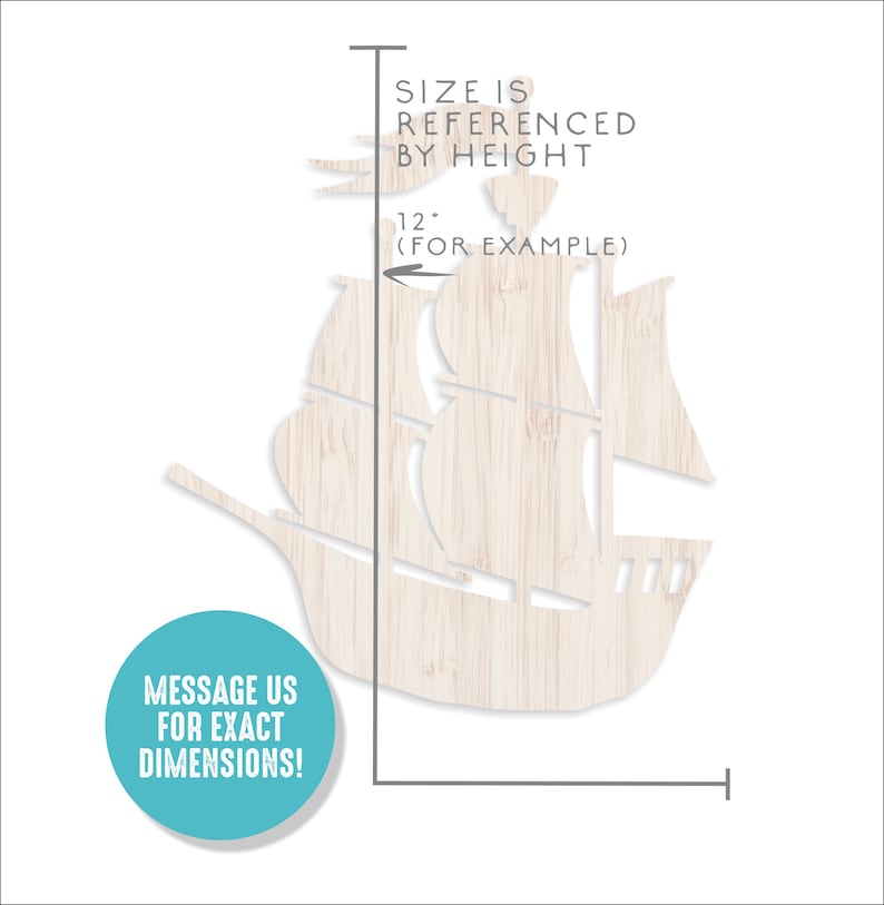 Pirate Ship Wood Cutout Shape: Paintable DIY Craft - Etsy