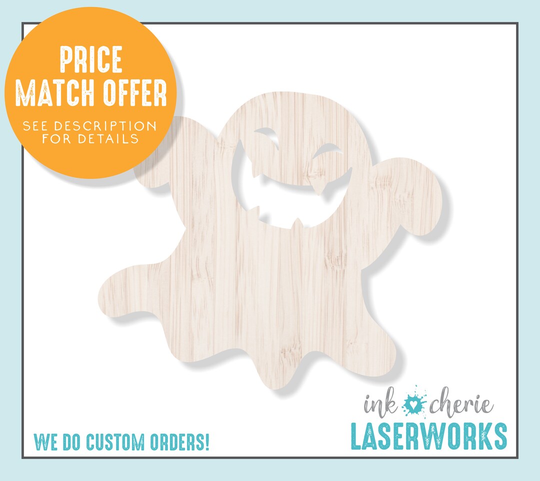 Halloween Ghost Cutout, Wooden Halloween Shapes, DIY Halloween Crafts ...