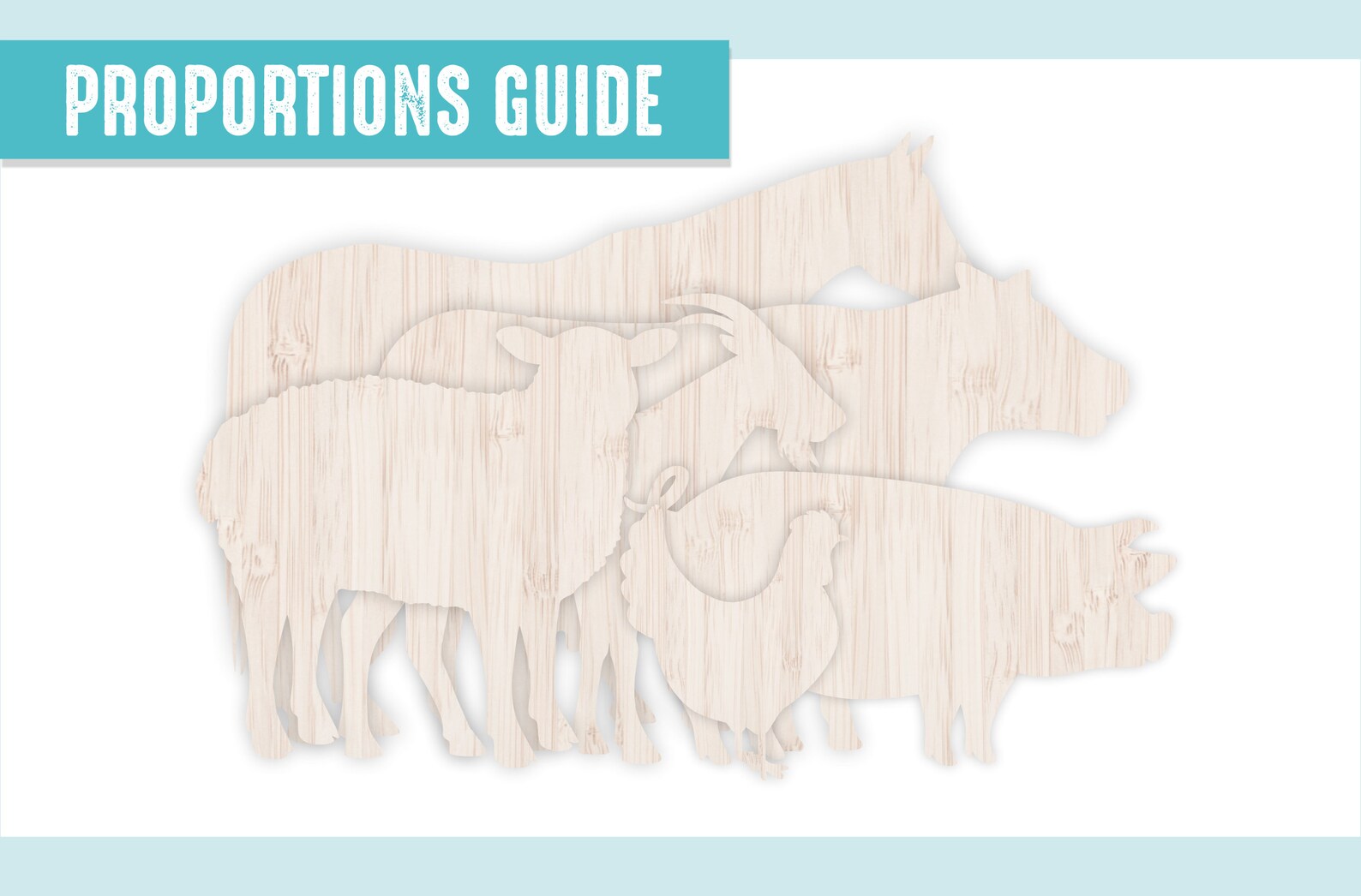 Farm Animal Cutout Shapes Farm Animal Crafting Shapes Farm | Etsy